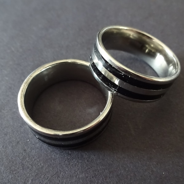 Enamel Band Ring - Etsy