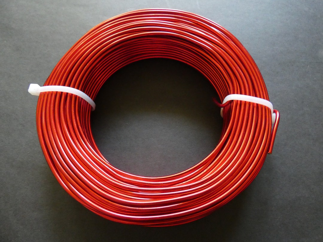 35 Meters of 2.5mm Red Aluminum Jewelry Wire, 2.5mm Diameter, 500 Grams ...