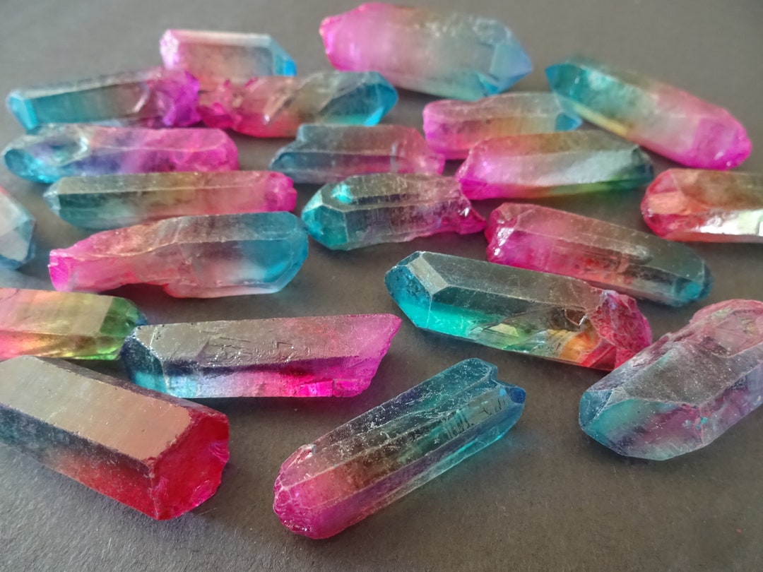 5 PACK 25-65mm Natural Quartz Crystal, Unfinished, Free Form Bullet ...