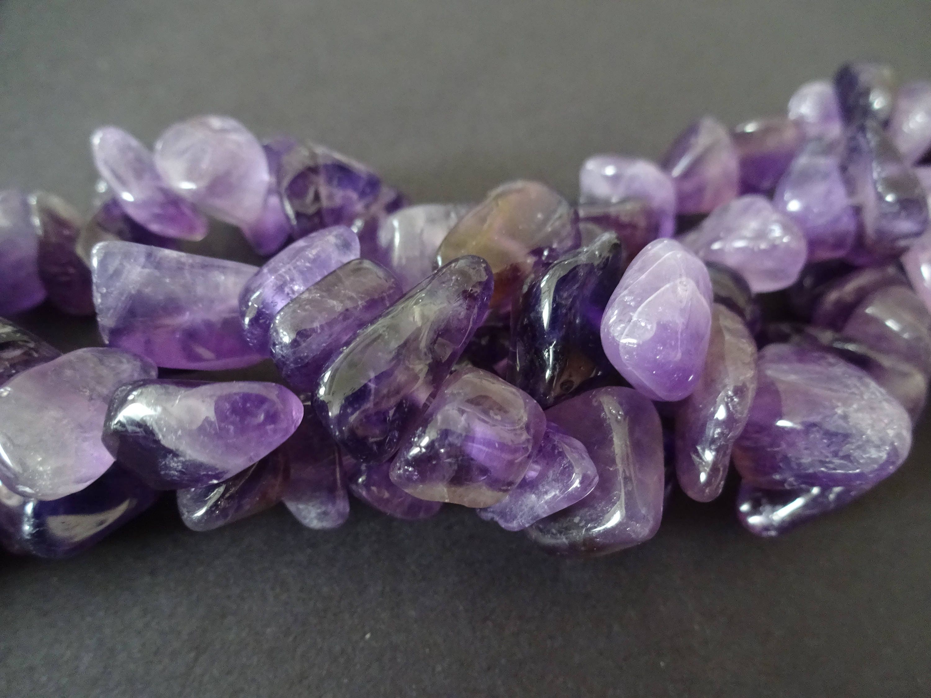 4-14mm Natural Amethyst Nugget Beads, 15-16 Inch Strand Of About 75 ...