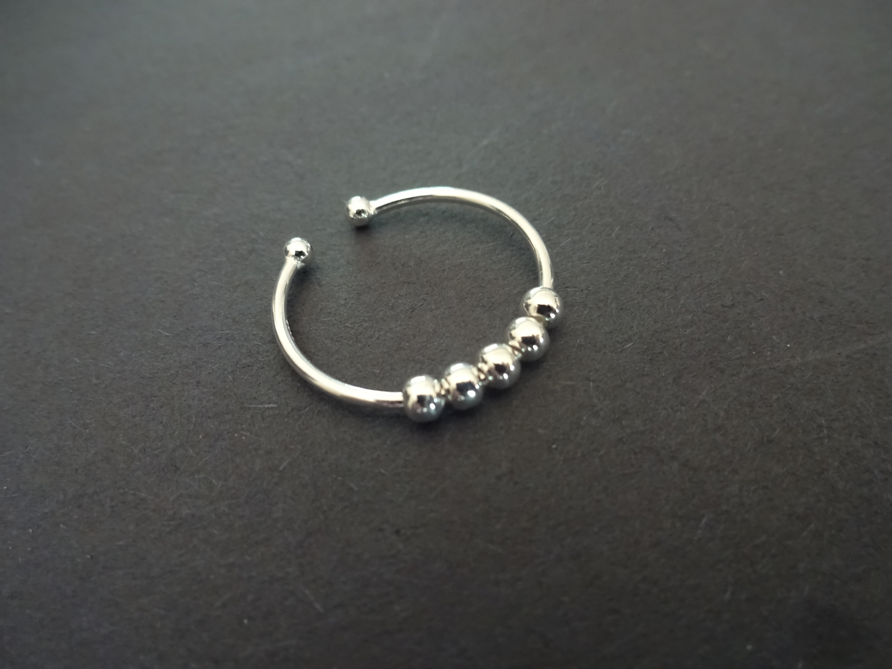 925 Sterling Silver Adjustable Anxiety Ring, Decompression Ring, Silver ... 925 Sterling Silver Adjustable Anxiety Ring, Decompression Ring, Silver ...