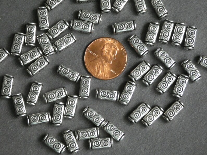 50 PACK 10.5mm Metal Square Tube Bead Designer Metal Tube - Etsy