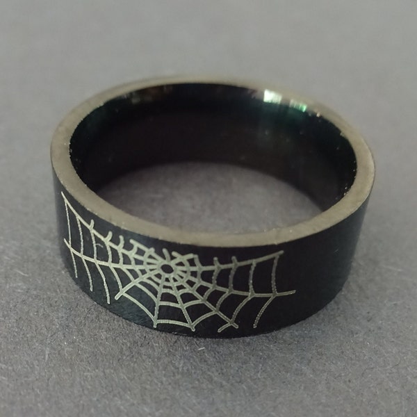 Black Spider Ring - Etsy