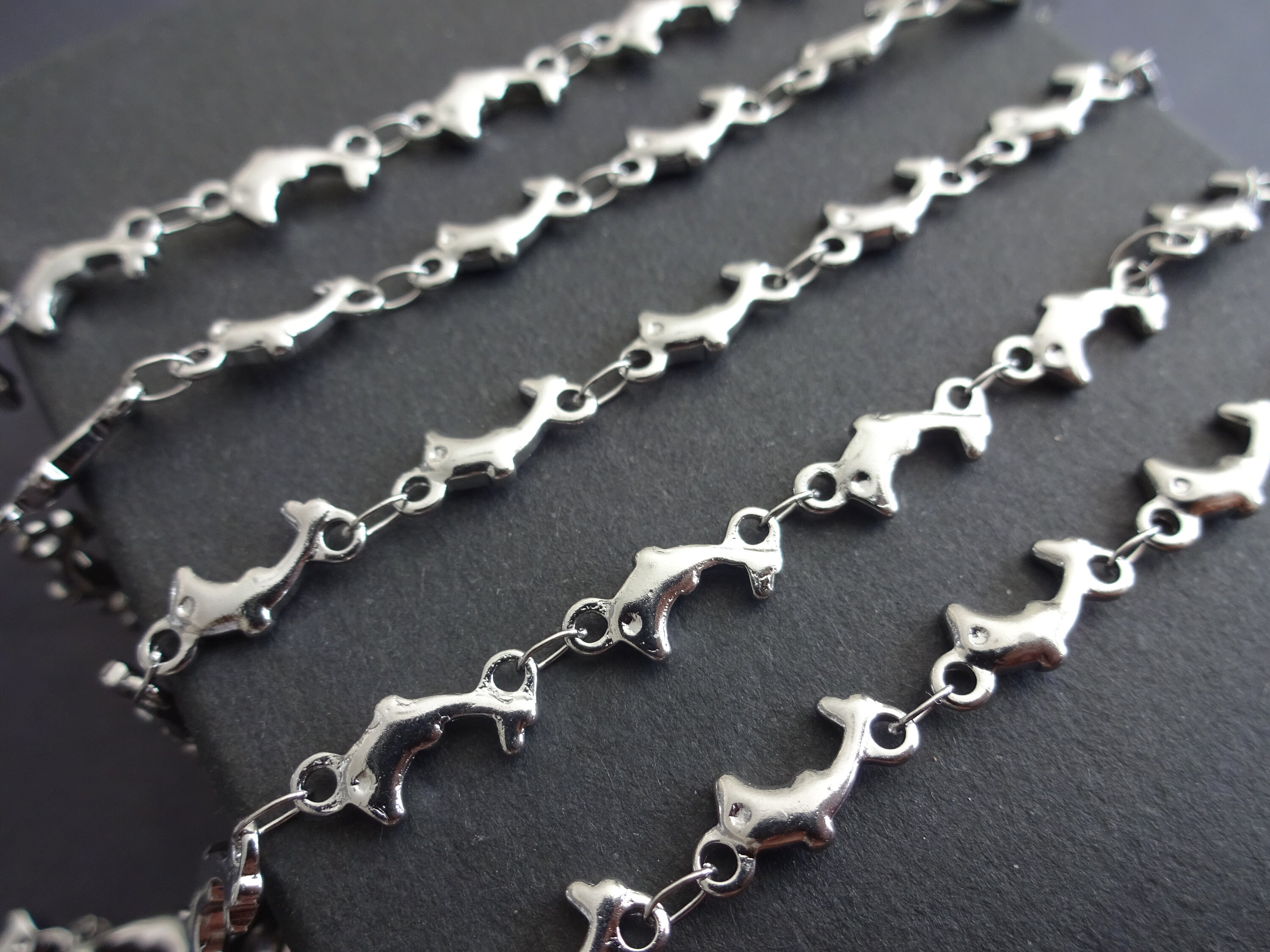 10 Meters 304 Stainless Steel Dolphin Link Chain, Soldered, 12x6x2mm ...
