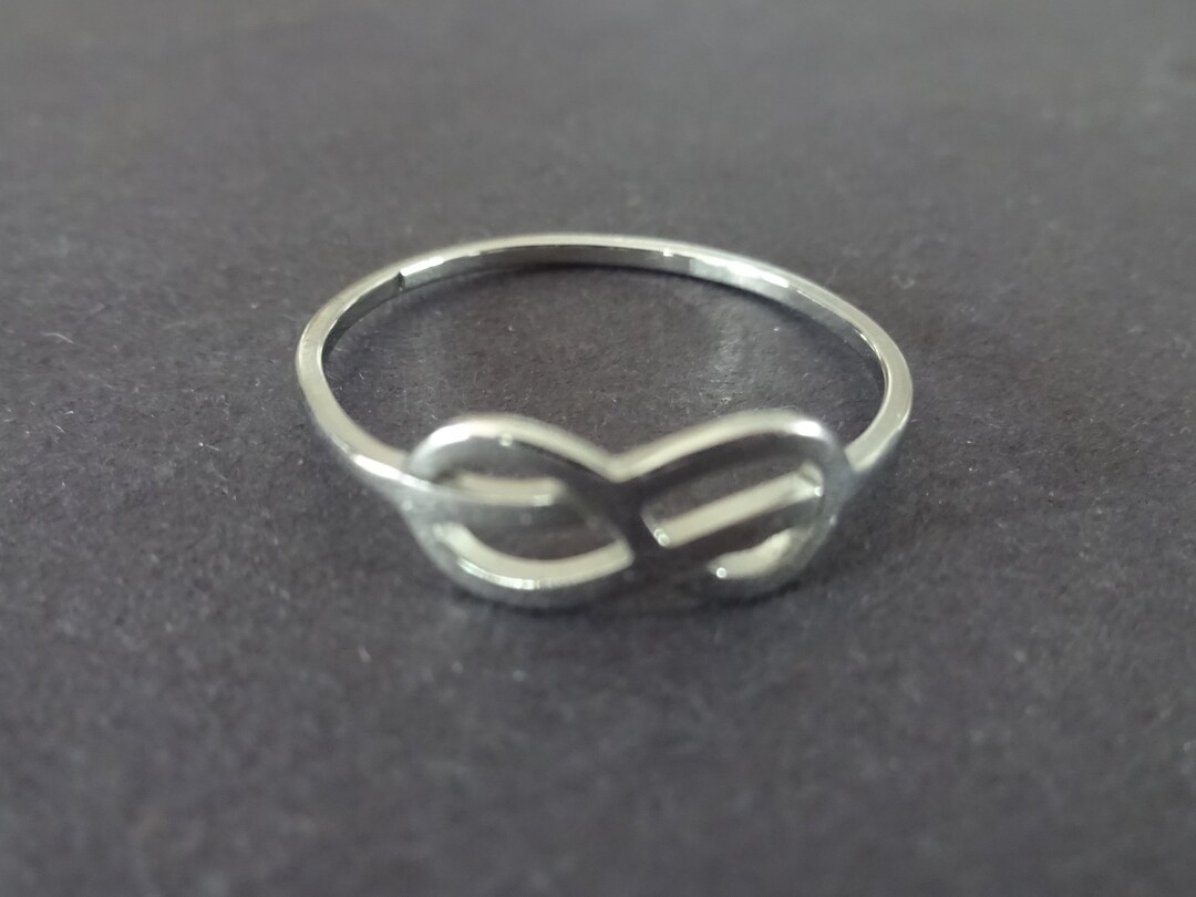 Stainless Steel Infinity Ring, Silver Color, Simple Infinity Band ...