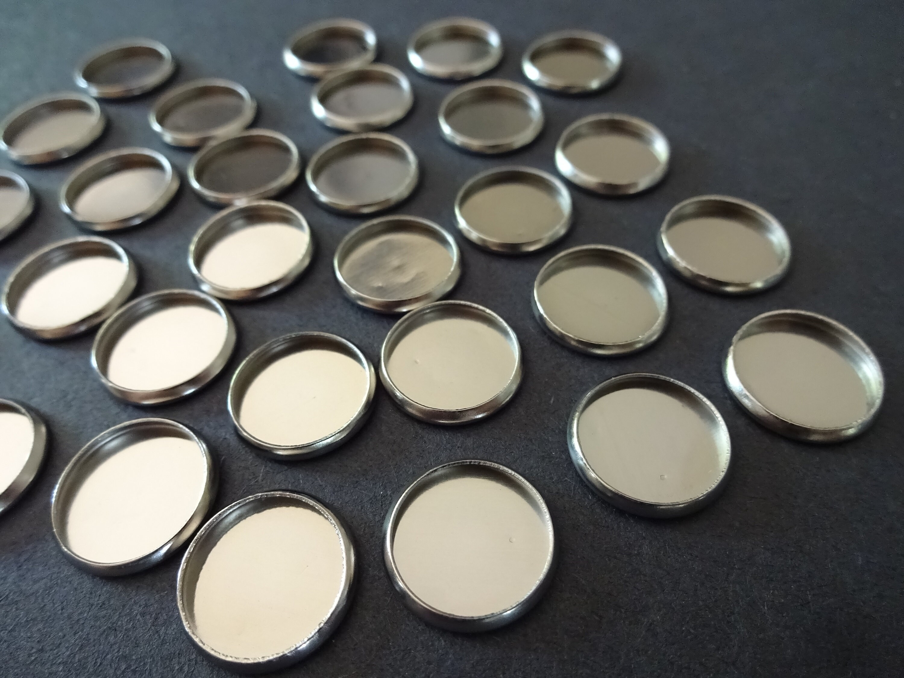 14mm 304 Stainless Steel Cabochon Setting, For 12mm Cab, Silver Color ...