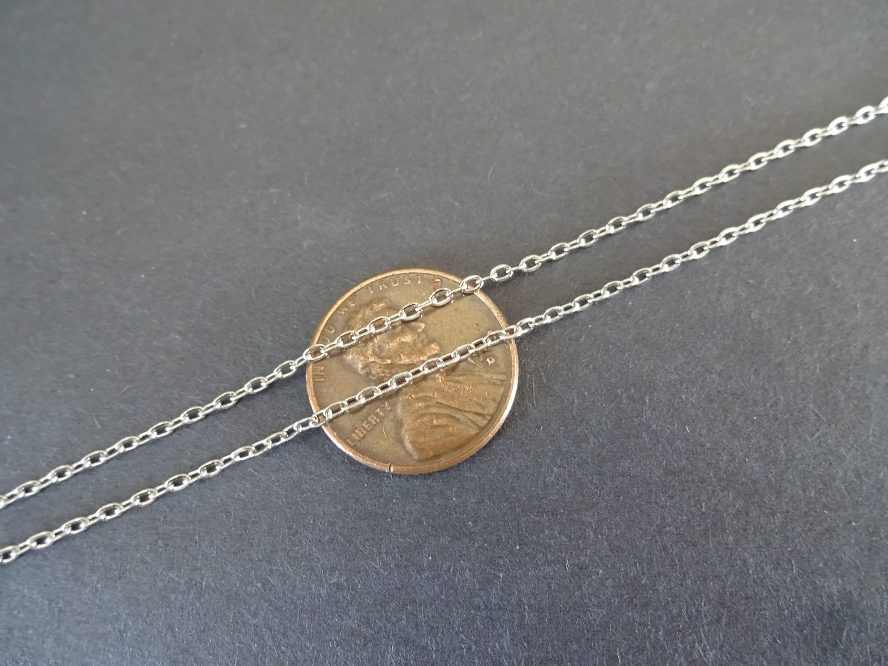 304 Stainless Steel 17 Inch Cross Chain, Necklace Chain, With Extender ...