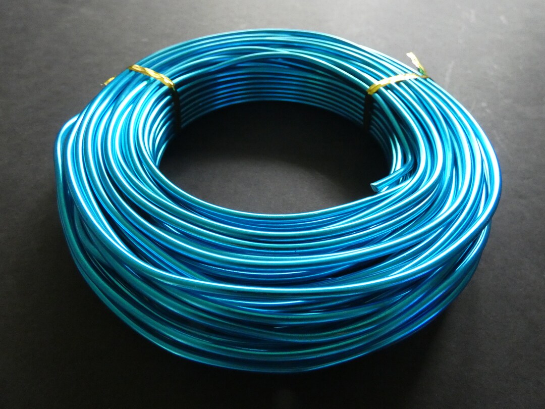 50 Meters of 2mm Blue Aluminum Jewelry Wire, 2mm Diameter, 500 Grams ...