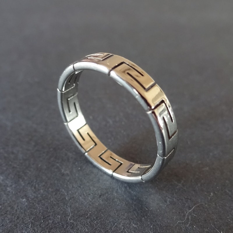 Silver Laser Cut Ring Men - Etsy