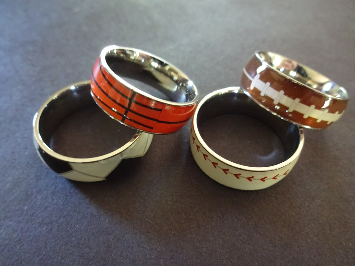 316L Stainless Steel Sports Ring Soccer Ring Football Ring - Etsy