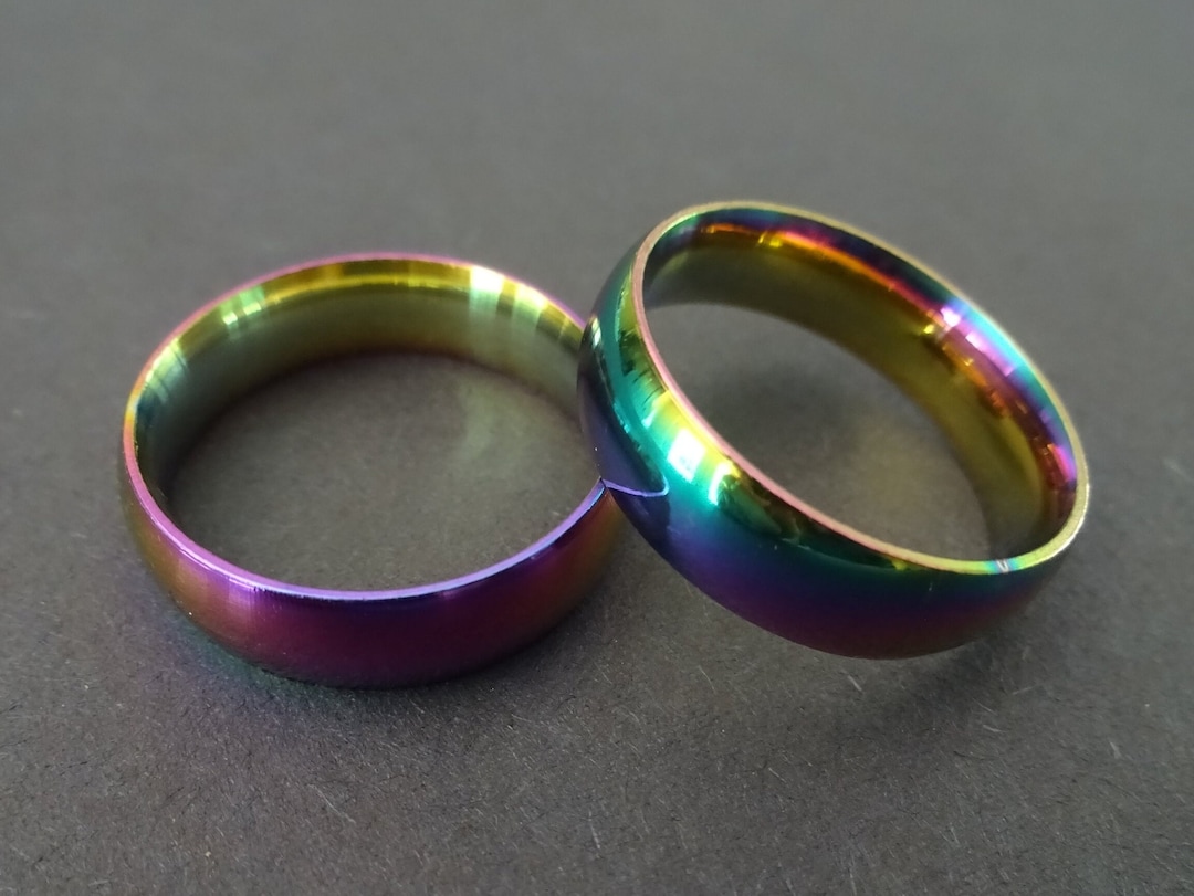 Stainless Steel Multicolor Band, Multicolor Ring, Sizes 6-11 ...