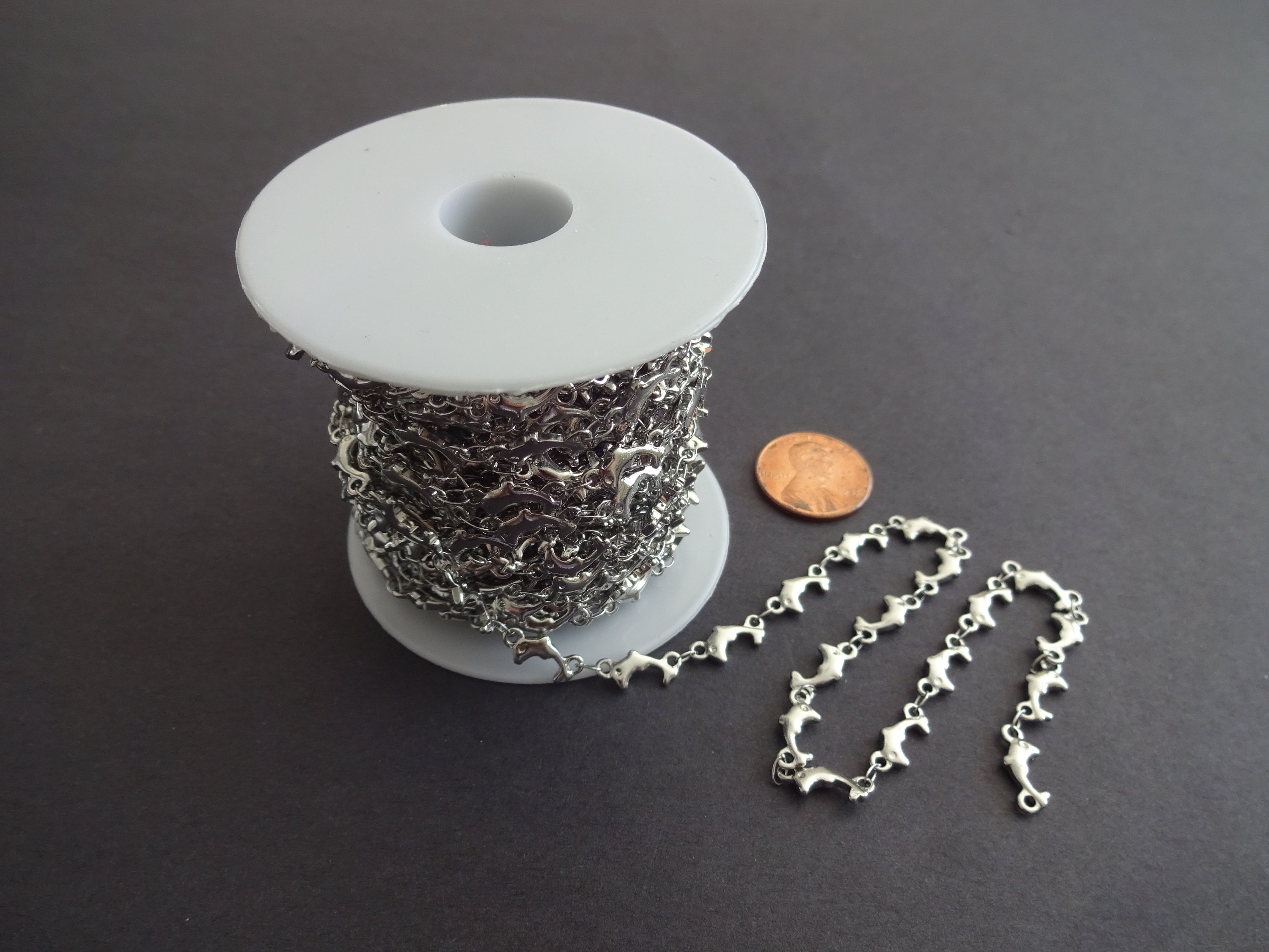 10 Meters 304 Stainless Steel Dolphin Link Chain, Soldered, 12x6x2mm ...