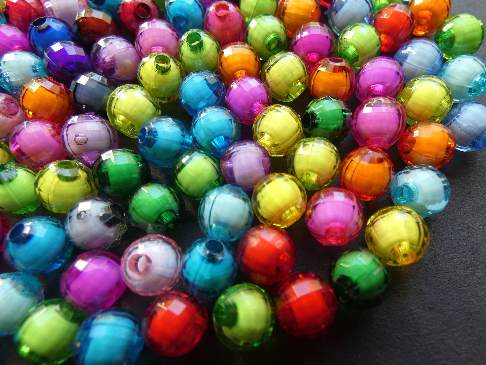 100 Pack 8mm Transparent Ball Acrylic Beads 8mm Round Ball - Etsy