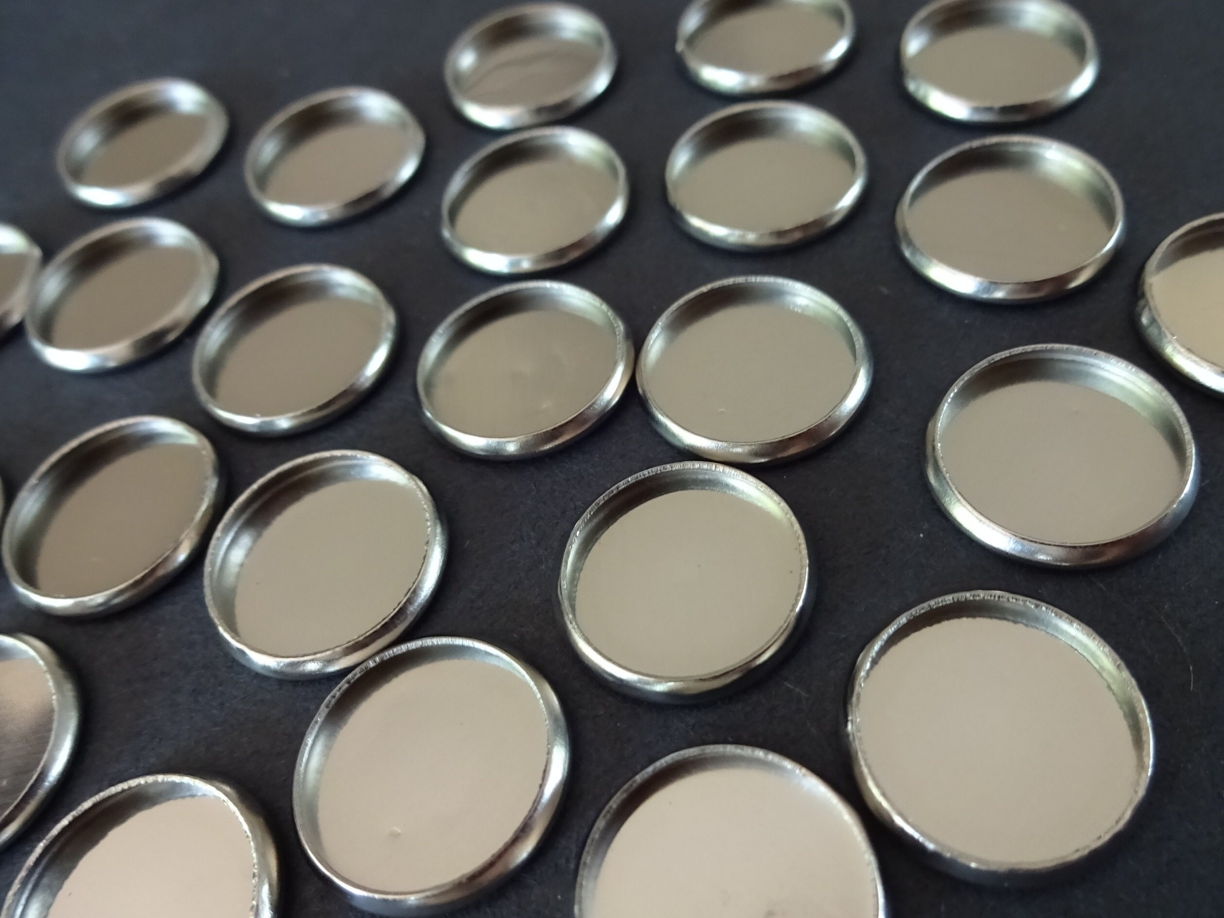 14mm 304 Stainless Steel Cabochon Setting, For 12mm Cab, Silver Color ...