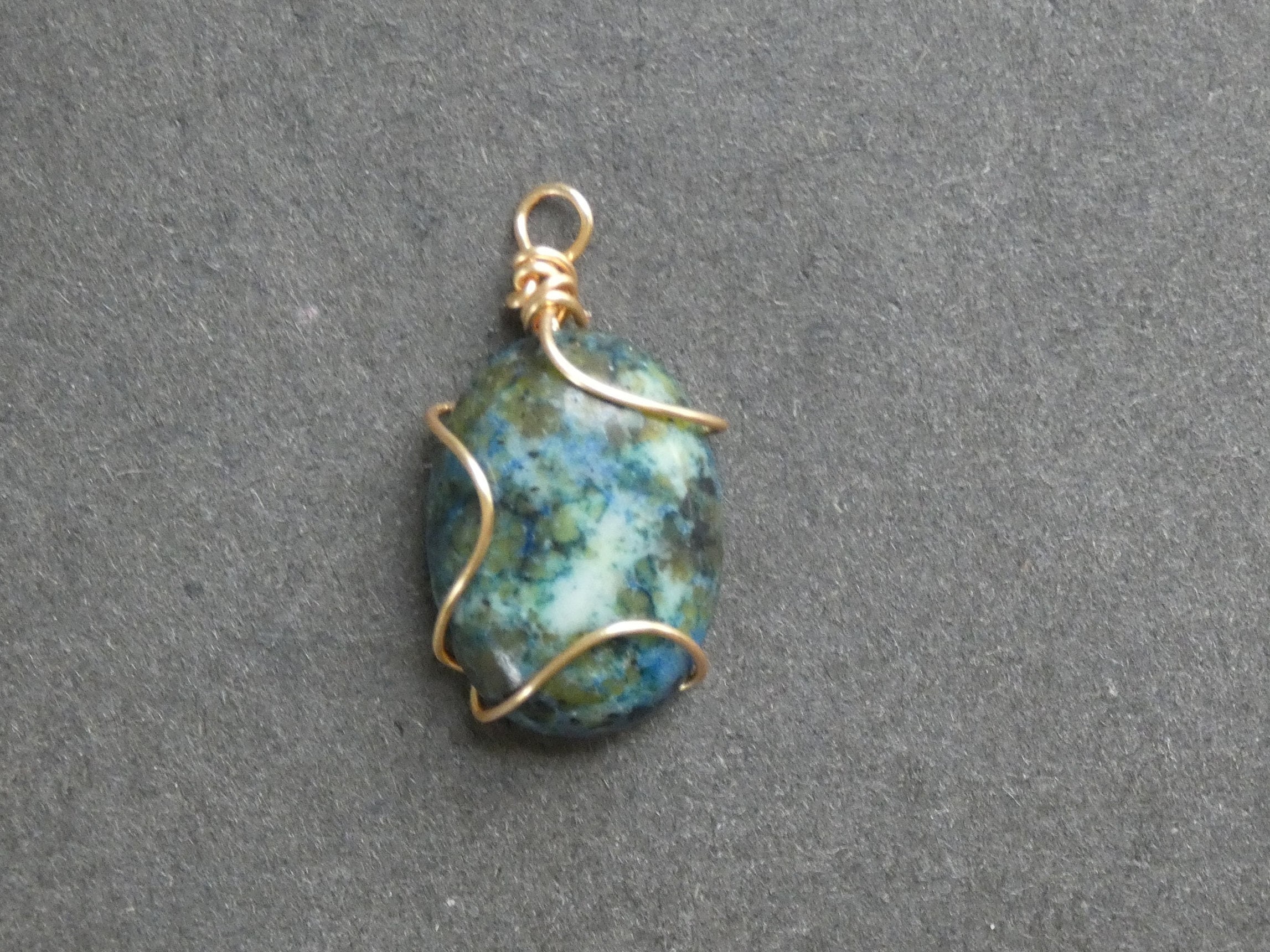 33x19x9mm Natural Ripple Jasper Pendant with Real 18K Gold Plated ...