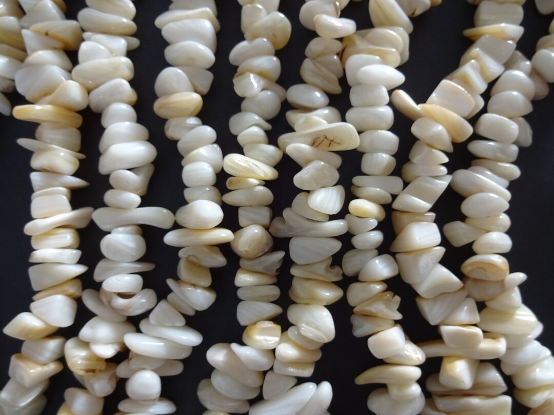 14 Inch 7-22mm Natural Shell Bead Strand, Undyed, About 100 Beads ...