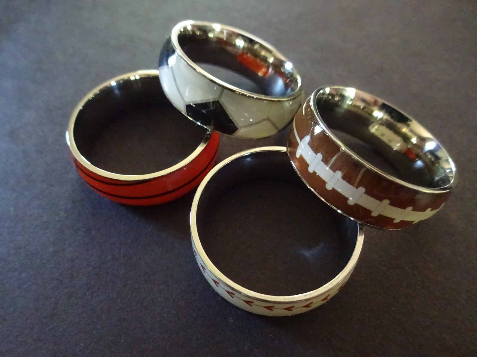 316L Stainless Steel Sports Ring Soccer Ring Football Ring - Etsy