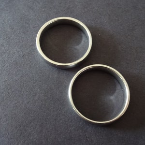 Simple Stainless Steel Ring, Basic Band, Size 7-13, Handcrafted Steel ...