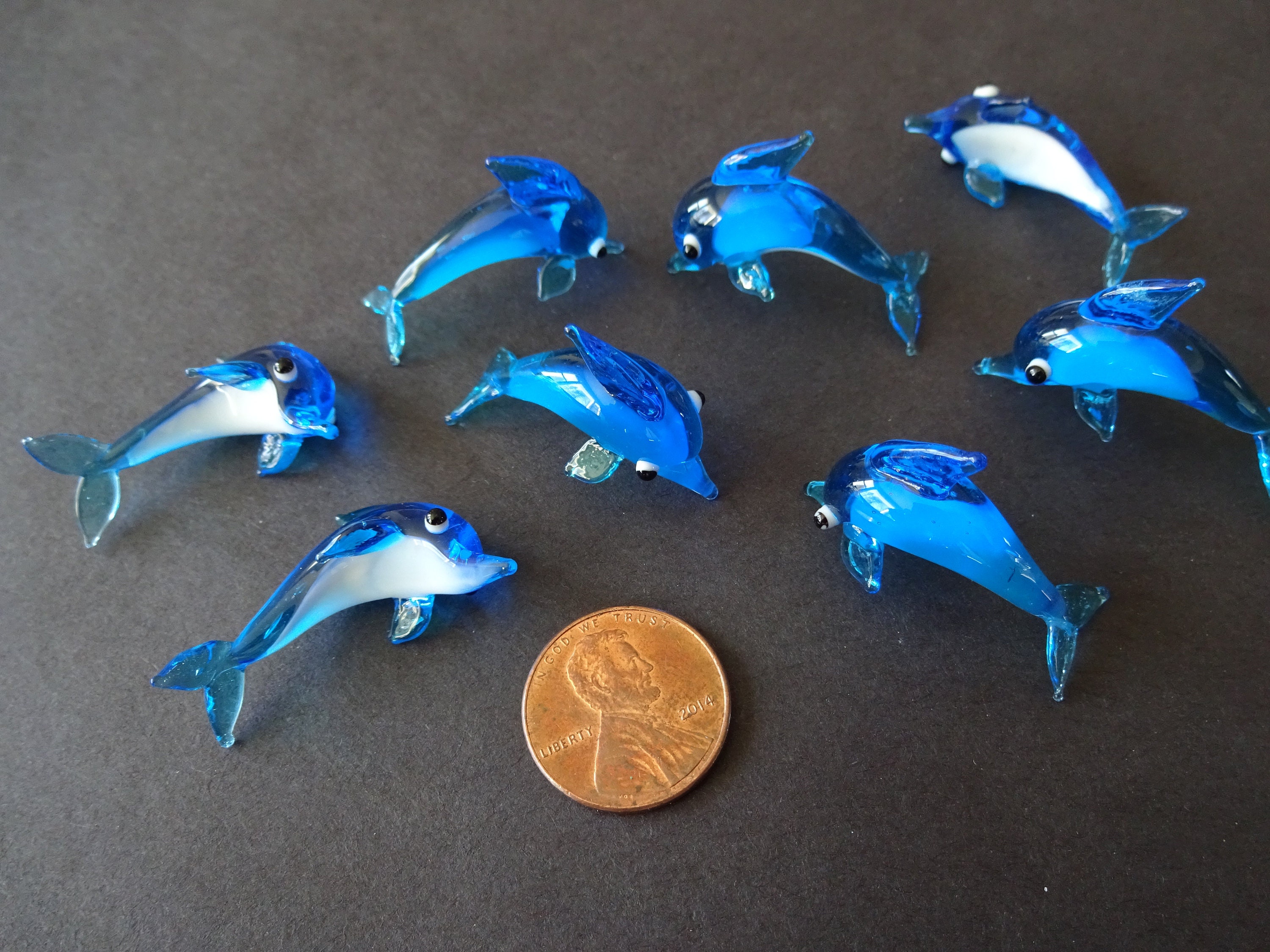 Glass Animal Set, 23-36mm Mini Lampwork Glass Ocean Animals, Collect ...