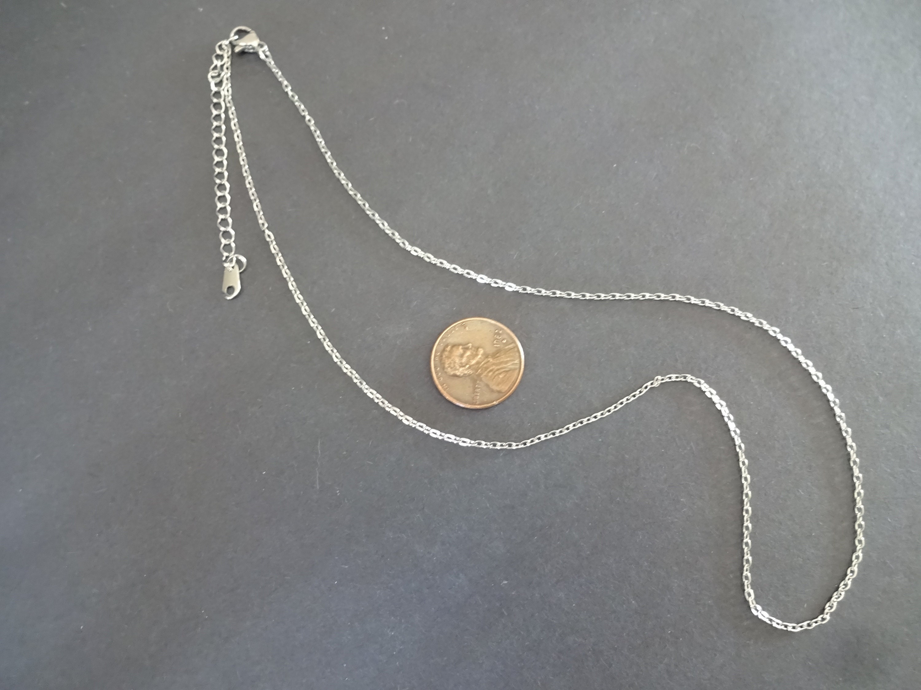 304 Stainless Steel 17 Inch Cross Chain, Necklace Chain, With Extender ...