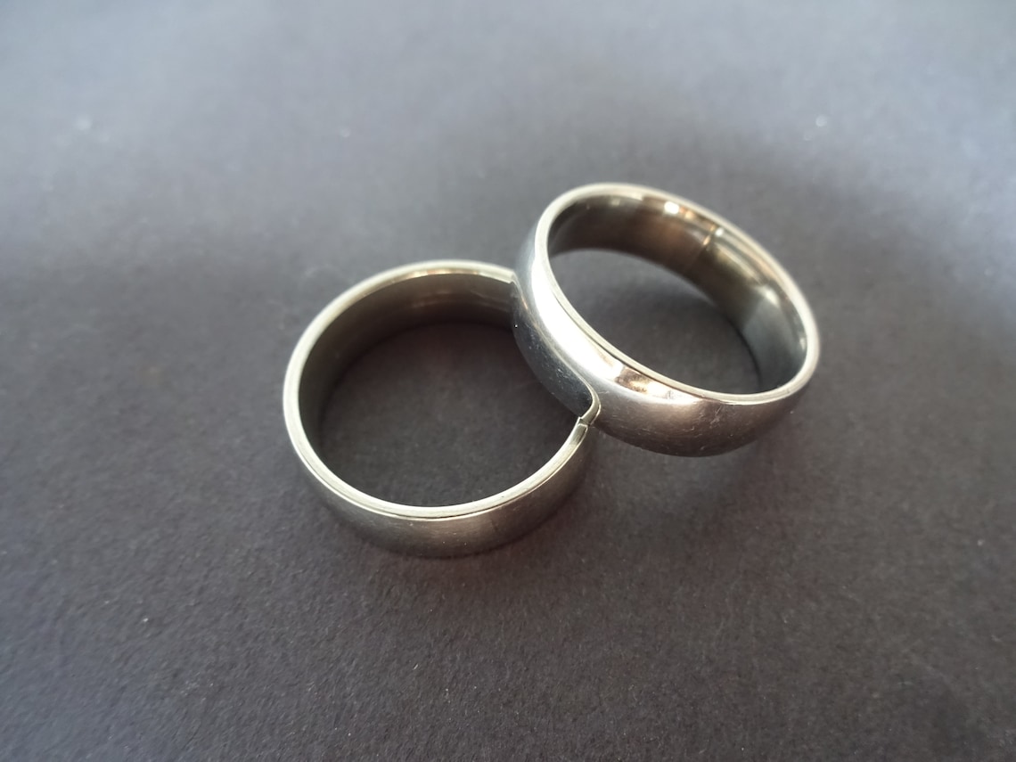 Stainless Steel Rounded Edge Ring Timeless Band Size 7-11 | Etsy