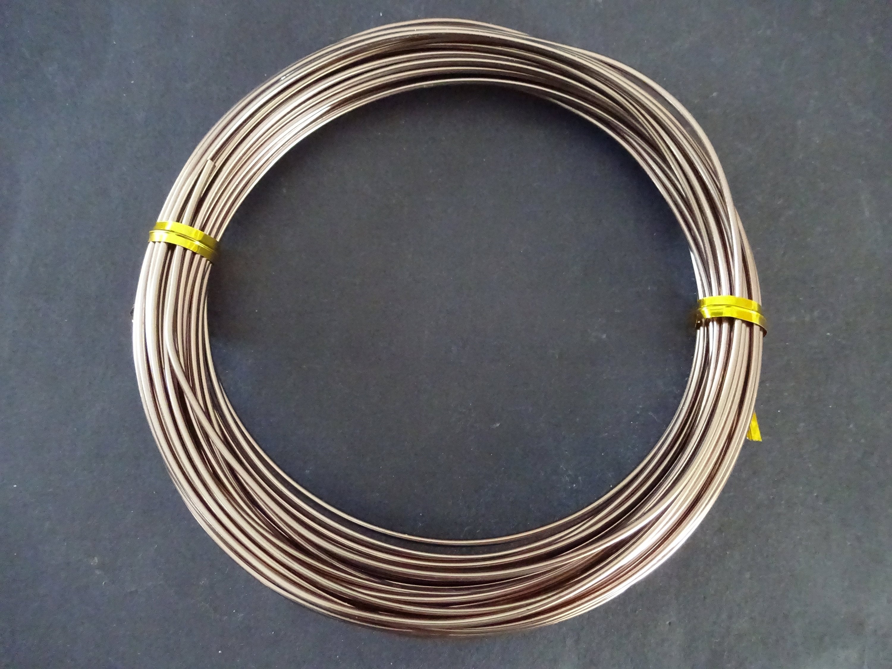 10 Meters Of 1.5mm Camel Brown Aluminum Bendable Wire, 15 Gauge Wire ...