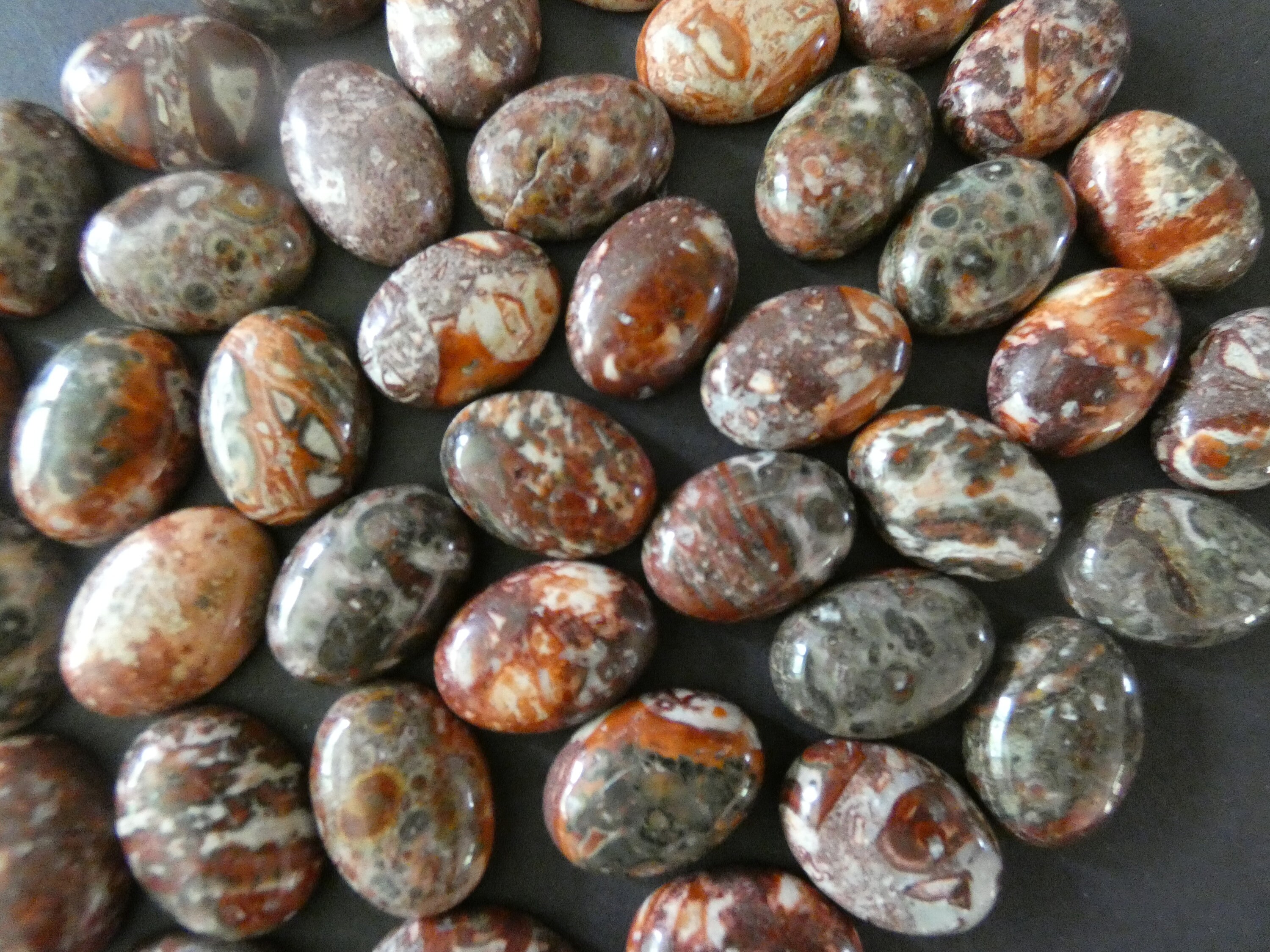 18x13mm Natural Leopard Skin Jasper Gemstone Cabochon, Oval Cabochon ...