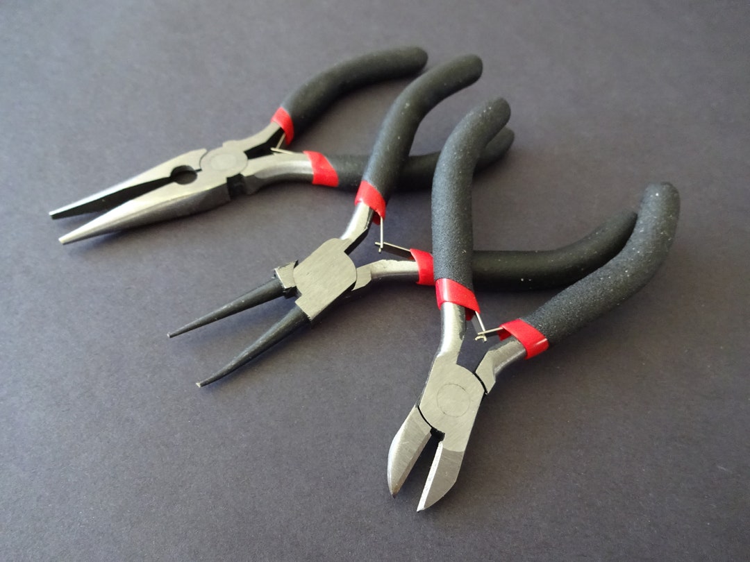 3 Pack of Iron Pliers, Jewelry Tool Set, Great Value Kit, Round Nose ...