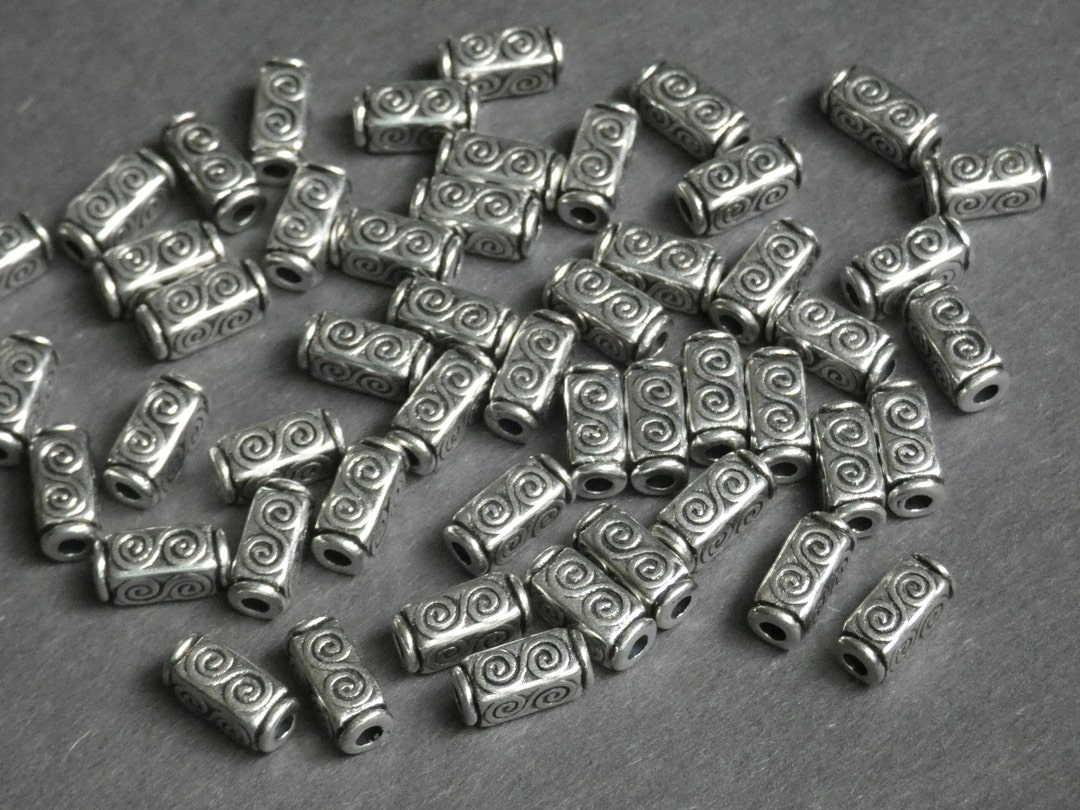 50 PACK 10.5mm Metal Square Tube Bead Designer Metal Tube - Etsy