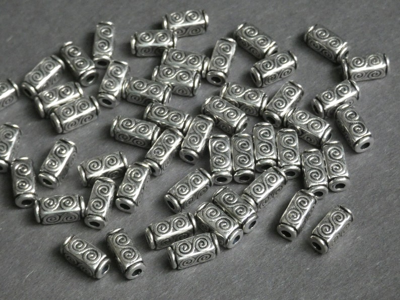 50 PACK 10.5mm Metal Square Tube Bead Designer Metal Tube - Etsy