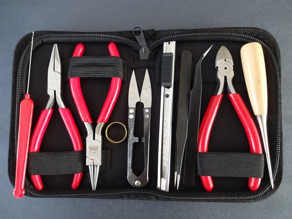 10 Piece DIY Jewelry Tool Set With Black Case Beading and - Etsy
