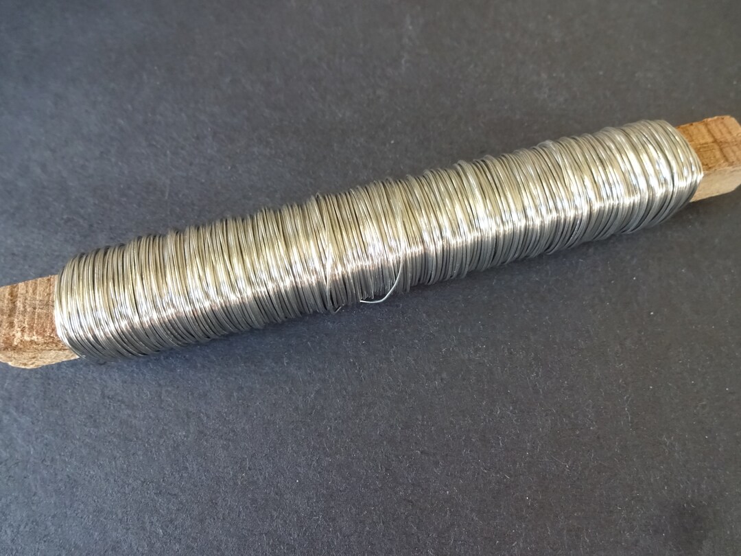 50 Meters of .5mm Silver Colored Iron Jewelry Wire, .5mm Diameter, 160 ...