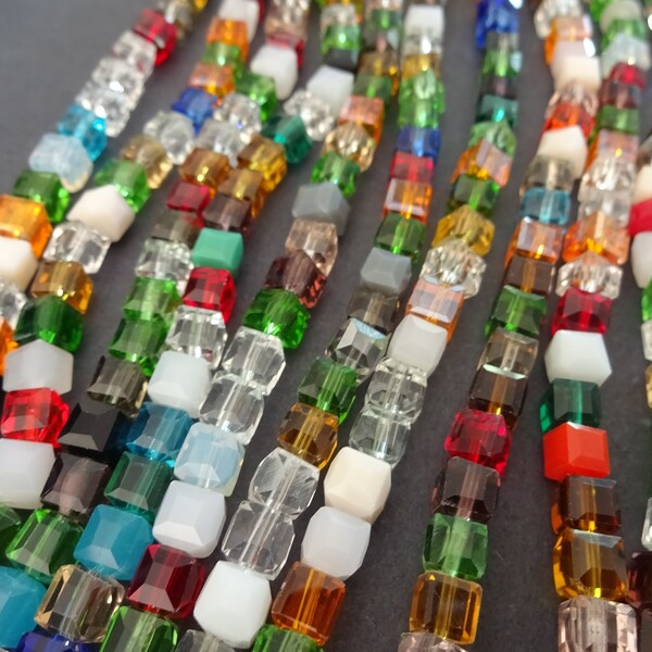 Square Glass Beads - Etsy