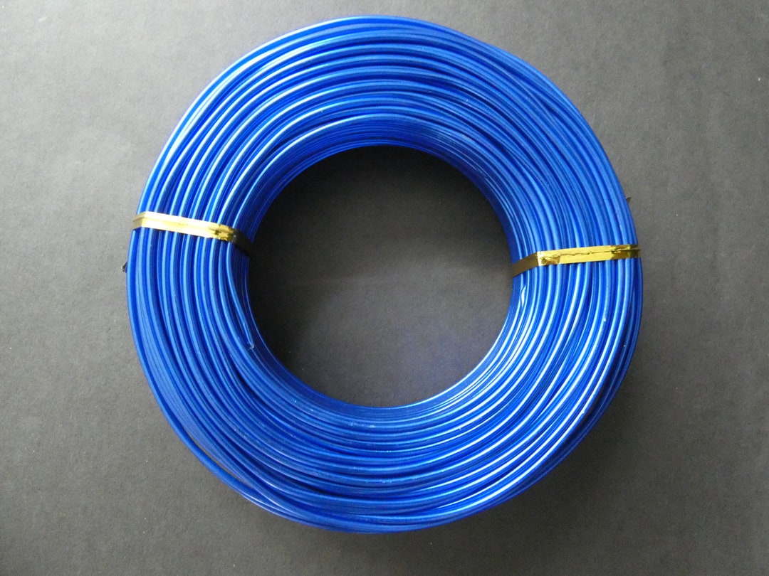 55 Meters of 2mm Blue Aluminum Jewelry Wire, 2mm Diameter, 500 Grams of ...