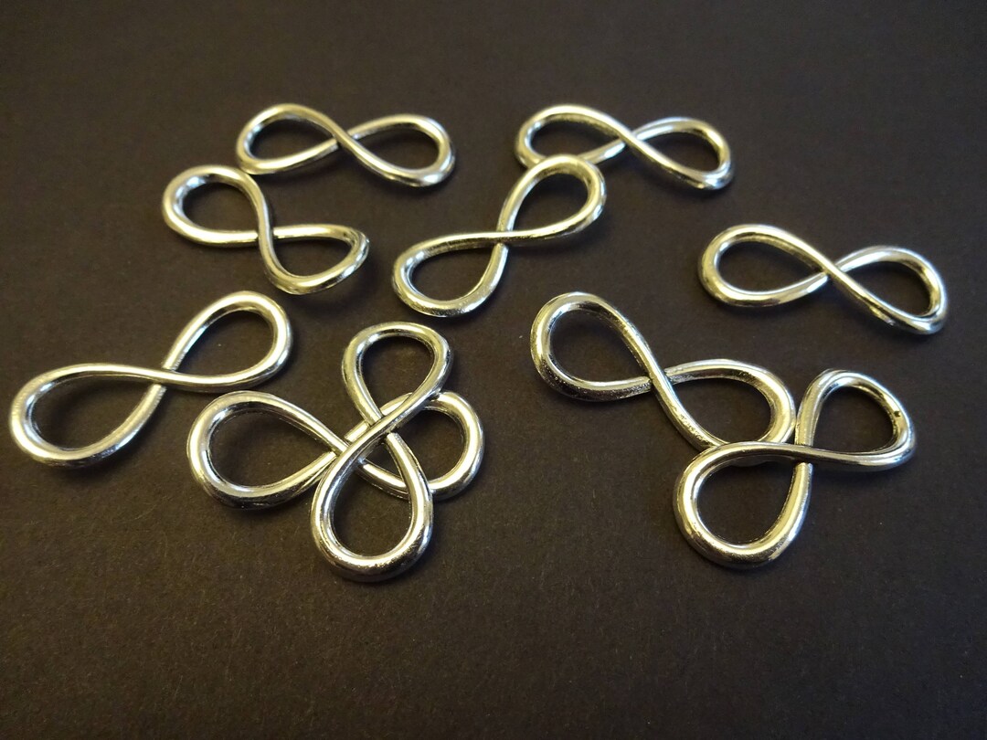 31x13mm Metal Infinity Link Connector, Metal Silver Link, Necklace Link ...