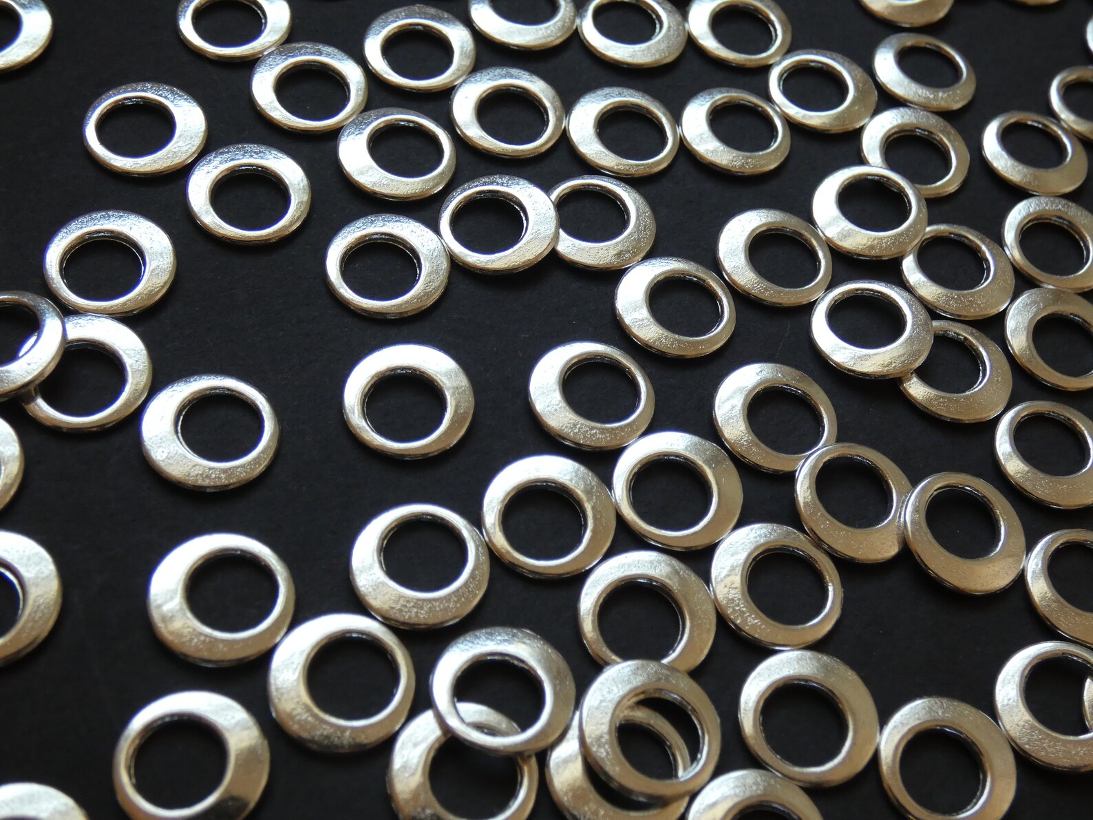 100 Pack 11x2mm Alloy Metal Donut Beads Round Link Classic - Etsy