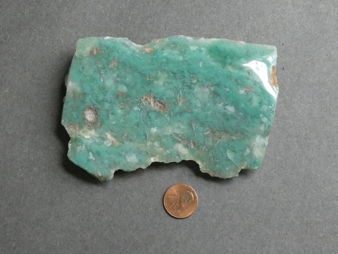 118x79mm Natural Mtorolite Slab, Chrome Chalcedony, Large Mtorolite ...