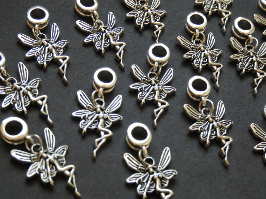 33mm European Fairy Drops, Etched Fairy Dangle Beads, Fairy Drop Bead ...