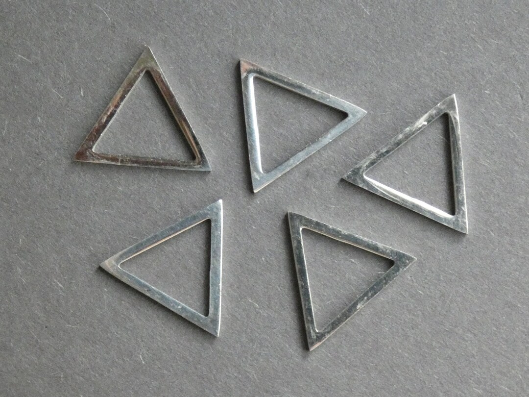5 PACK 20mm 304 Stainless Steel Triangle Link, Metal Link, Silver Color ...