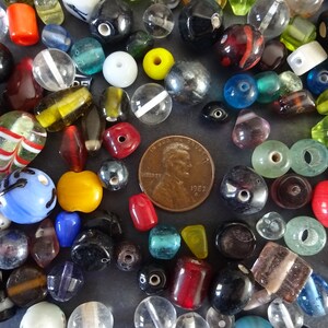 100 Gram Mixed Glass Bead Pack, 3-26mm, About 80-140 Beads, Shape ...