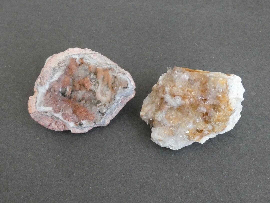 2 Pack 54-56mm Natural Crystal Canyon Quartz Cluster, One of a Kind Set ...