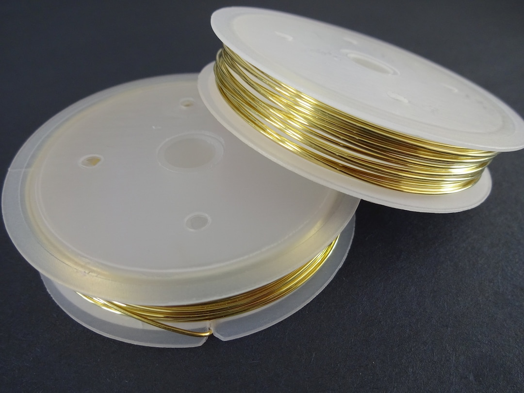 3 Meters of 0.8mm Copper Wire, Gold Color, 20 Guage Wire, Spools for ...