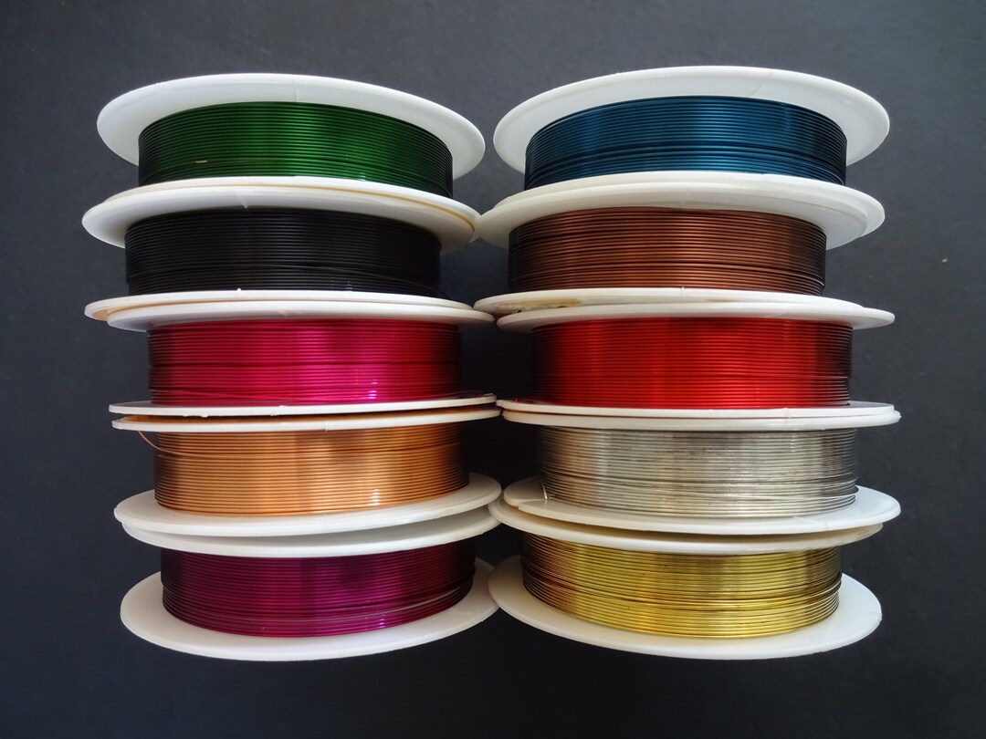 10 Pack of 0.5mm Copper Wire, 10 Different Colors!, 80 Meters Total ...