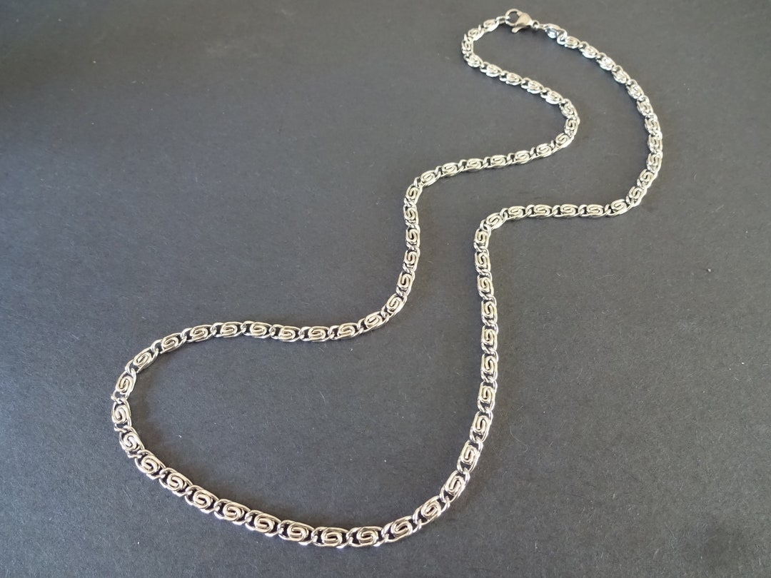 304 Stainless Steel 19.6 Inch Lumachina Chain, With Lobster Claw Clasp, Shiny Silver Chain, Link ...