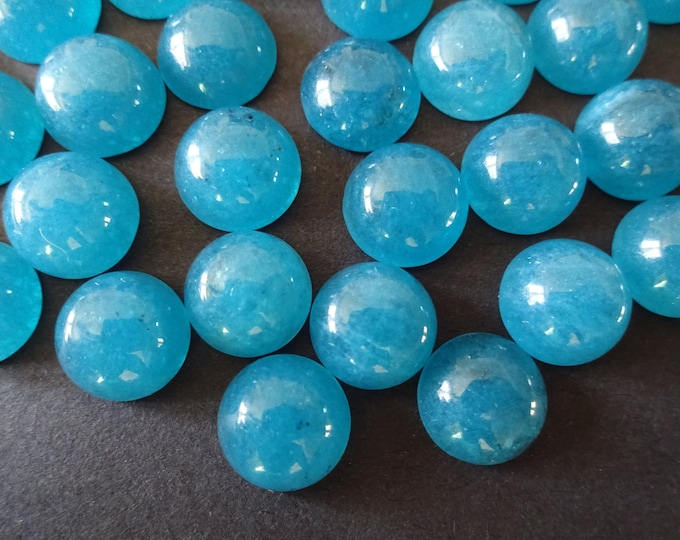 10mm Natural White Jade Cabochon, Dyed, Half Dome Gemstone Cabochon ...