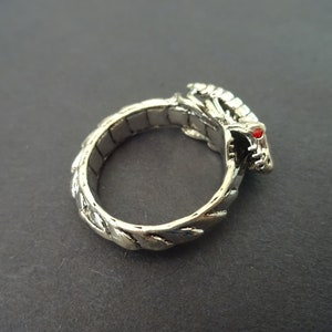 Stainless Steel Dragon Ring, Mythology Fantasy Ring, Amulet Ring ...