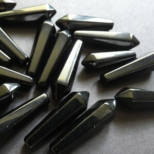30.5mm Natural Black Obsidian Bullet Faceted Undrilled - Etsy