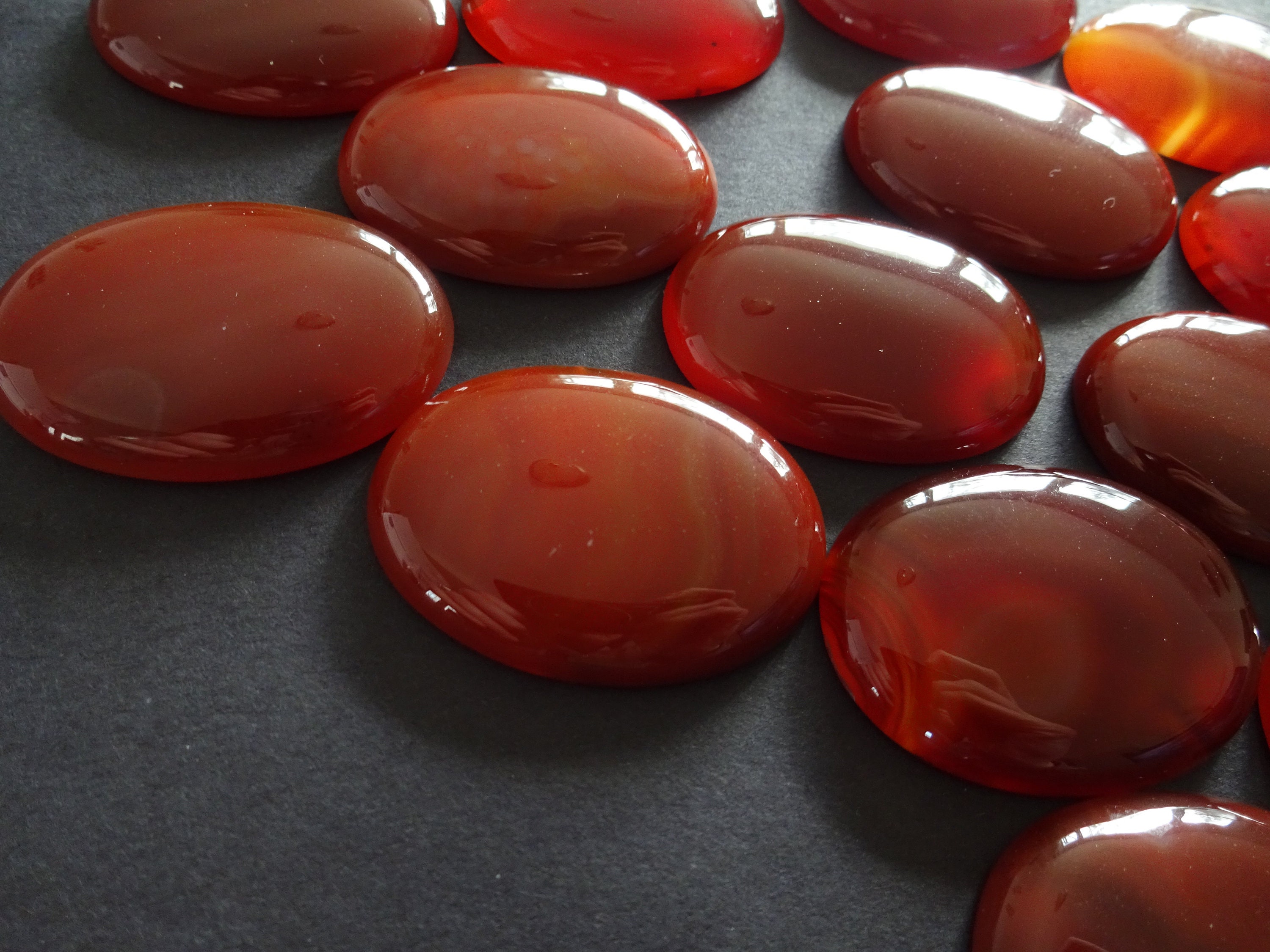 40x30x7mm Natural Carnelian Gemstone Cabochon Oval Cabochon | Etsy