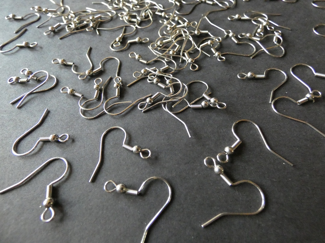 100 PIECE PACK 21mm 304 Stainless Steel Earring Hooks, Fishhook ...