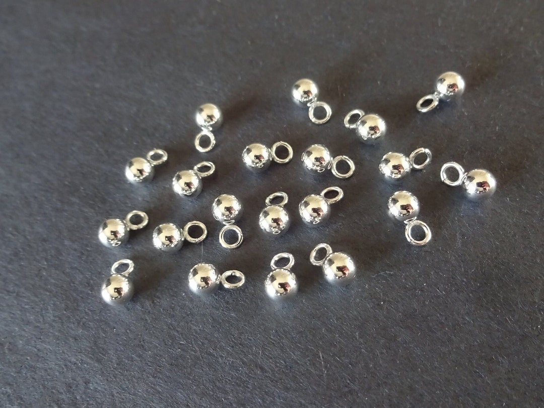 10 PACK 7x4mm 304 Stainless Steel Ball Ends Silver Ball - Etsy